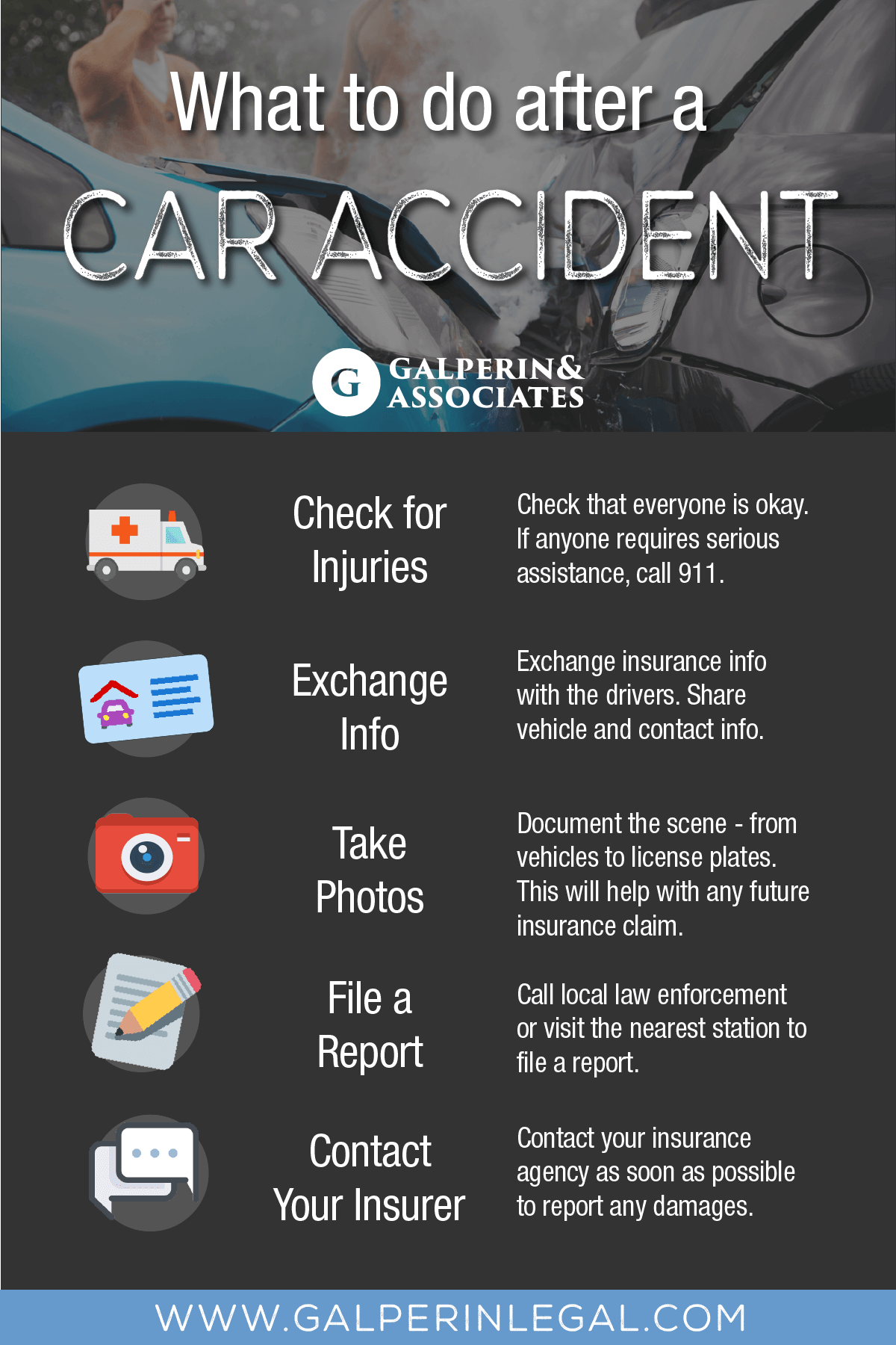What To Do If You Get In A Car Accident - Galperin & Associates